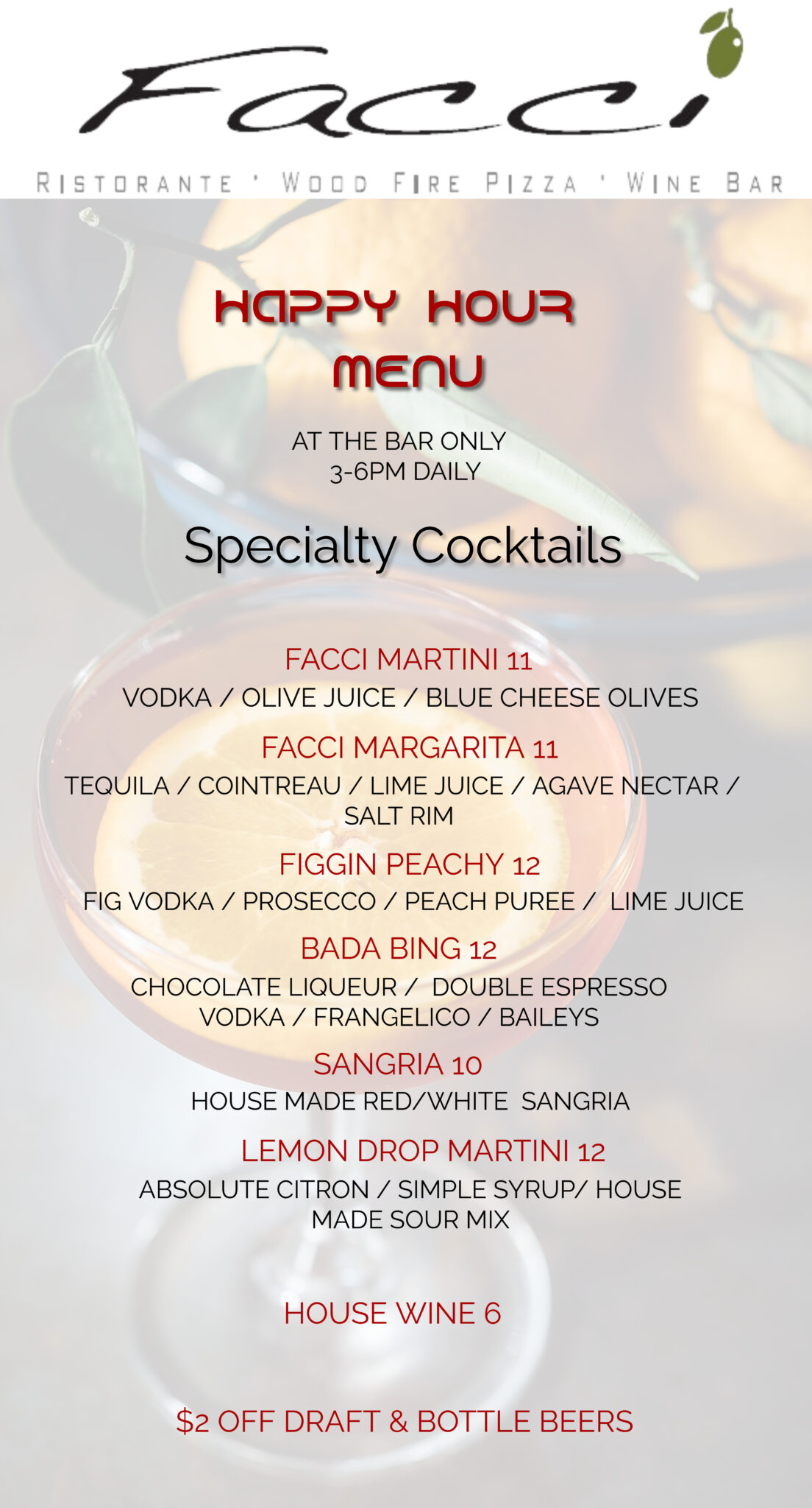 Happy Hour - Facci Ristorante